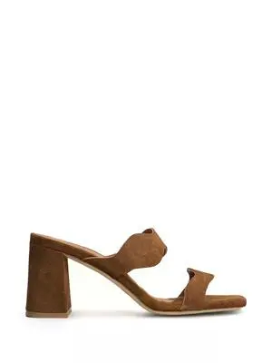 L'ARIANNA Suede Double-strap Mules