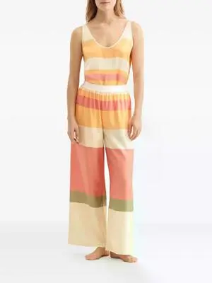 ERES Sorbets Striped Silk Sleeveless Top