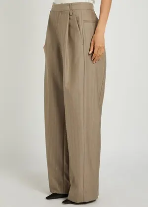 Victoria Beckham Wide-leg Wool Trousers