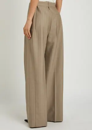 Victoria Beckham Wide-leg Wool Trousers