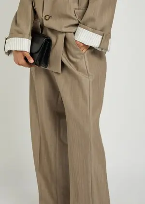Victoria Beckham Wide-leg Wool Trousers