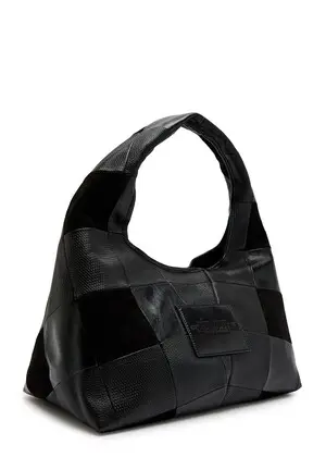 Marc Jacobs The Sack Panelled Suede And Leather Shoulder Bag