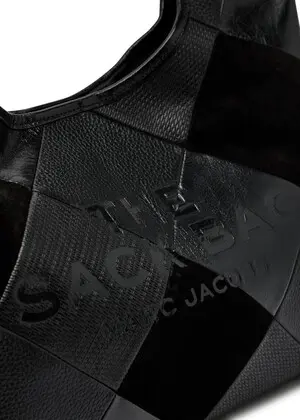 Marc Jacobs The Sack Panelled Suede And Leather Shoulder Bag