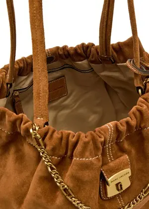 Marc Jacobs Suede Tote Bag With Chain Detail