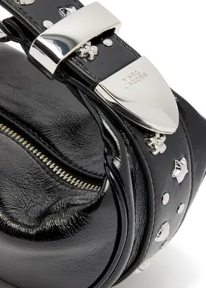Marc Jacobs The Party Studded Glossed Leather Top Handle Bag