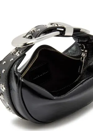 Marc Jacobs The Party Studded Glossed Leather Top Handle Bag
