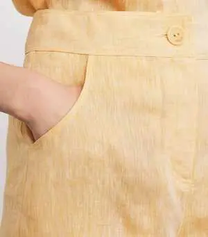 ERES Linen Enjouee Tailored Shorts - Yellow
