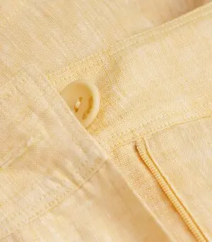 ERES Linen Enjouee Tailored Shorts - Yellow