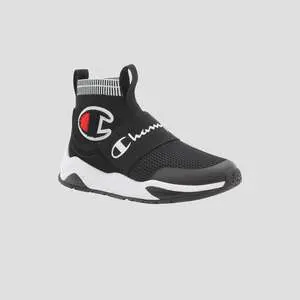 Champion Rally Pro High-top Sneakers With Sock-style Ankle - Black