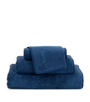 Frette Cotton Unito Wash Cloth - Blue
