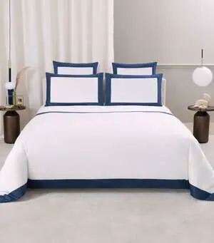 Frette Cotton Bold Duvet Cover - Blue