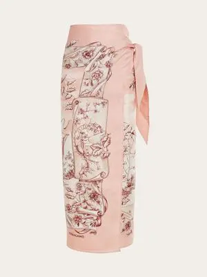 FERRAGAMO Voyage Print Silk Sarong - Pink