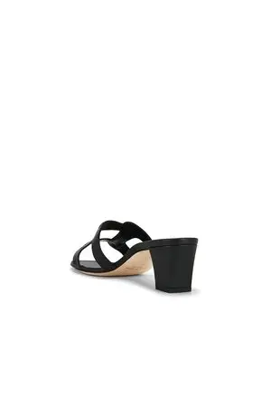 Manolo Blahnik Grellanu 50 Sandal - Black
