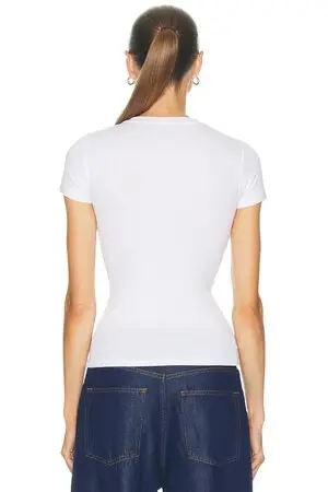 GRLFRND V-neck Slim Fit Ribbed Jersey Tee