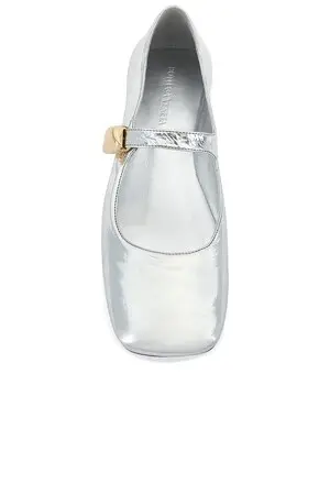 Bottega Veneta Lucy Ballerina Flat In Metallic