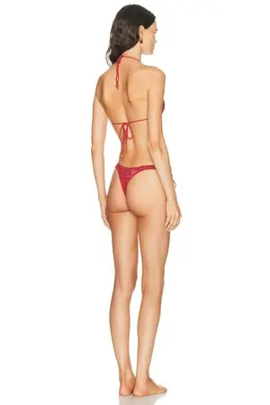 Akoia Swim Crochet Bikini Set - Ruby