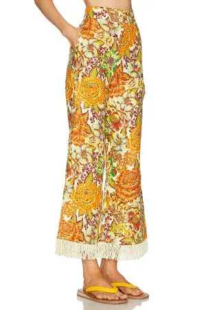 ALEMAIS Lana Flare Pant With Fringe Hem
