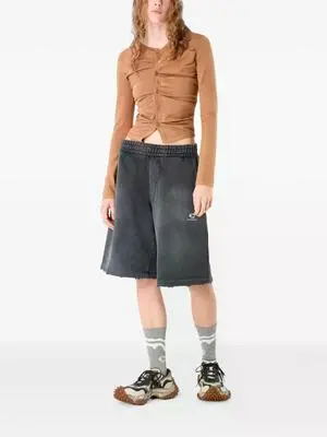 Camper Logo Raw Edge Hem Shorts
