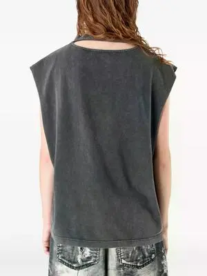 Camper Sleeveless Round Neck Cotton Top