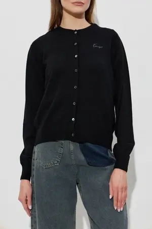 Kenzo Embroidered Logo Wool Cardigan