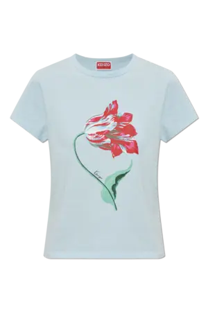 Kenzo Tulip Graphic" Cotton Knit T-shirt