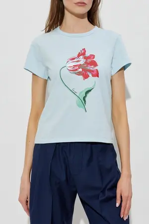 Kenzo Tulip Graphic" Cotton Knit T-shirt