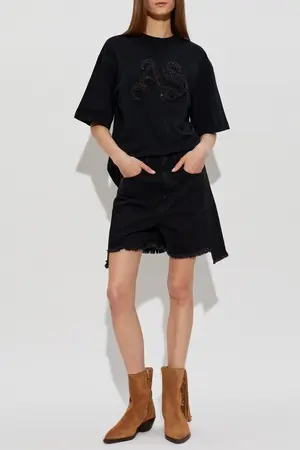 ALLSAINTS As" Crystal Appliqué Oversized T-shirt