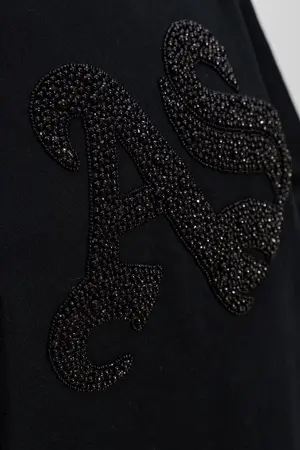 ALLSAINTS As" Crystal Appliqué Oversized T-shirt