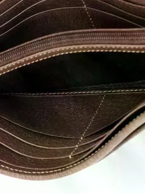 Gucci Ophidia Chain Wallet Gg Coated Canvas Crossbody Bag - Brown