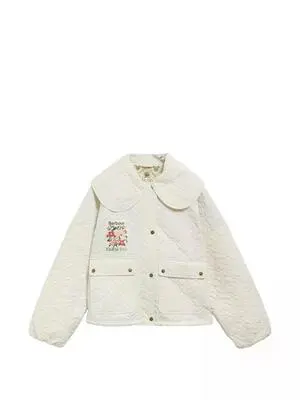 Barbour X Farm Rio Quilted Jacket With Floral Embroidery - Neutrals