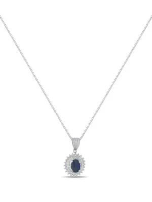 LB EXCLUSIVE Platinum Sapphire And Diamond Necklace - Silver