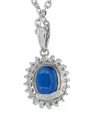 LB EXCLUSIVE Sapphire And Diamond Halo Necklace