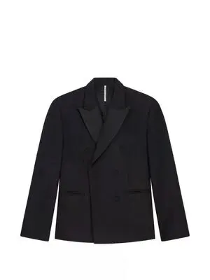 Liviana Conti Double-breasted Peak-lapel Blazer - Black