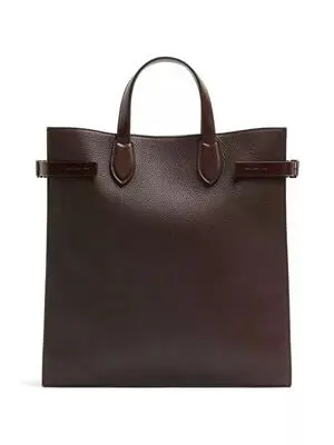 Valentino Garavani Antibes Medium Shopping Bag In Grained Leather - Brown