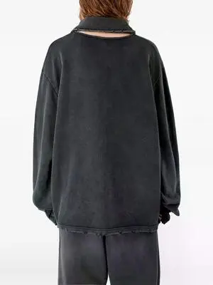 Camper Distressed Logo Collared Sweatshirt