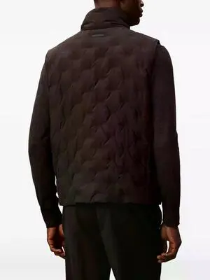 Calvin Klein Quilted Logo Patch Gilet - Black