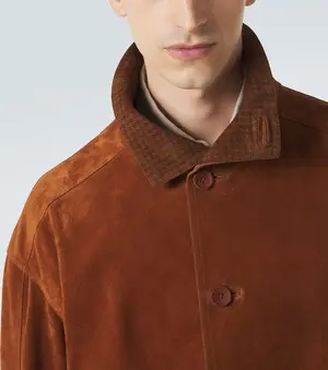 Zegna Suede Bomber Jacket