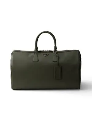 Prada Saffiano Leather Travel Bag - Green