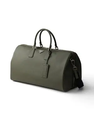 Prada Saffiano Leather Travel Bag - Green