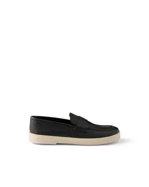 Prada Leather Loafers - Black