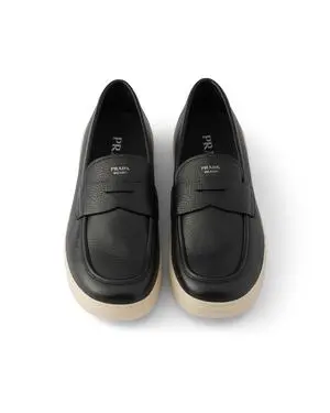 Prada Leather Loafers - Black