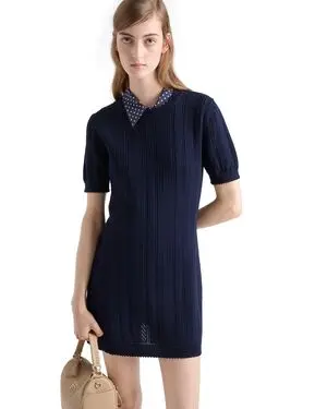 Prada Openwork Cotton Mini-dress