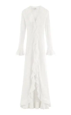 Arakii Exclusive Lily Ruffled Lace Maxi Dress