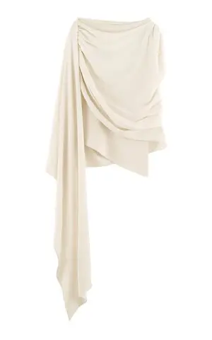 Arakii Draped Crepe Top - Neutral