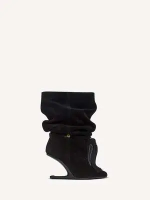 Balmain Suede Leather Ankle Boots With Tassel