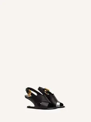Balmain Calfskin Leather Anthem No Wedge Sandals