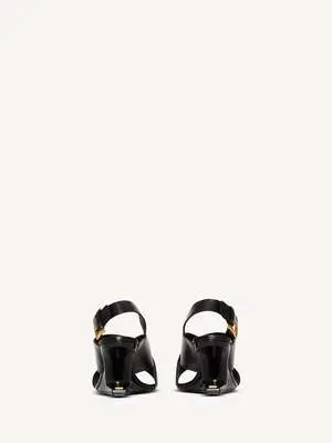Balmain Calfskin Leather Anthem No Wedge Sandals