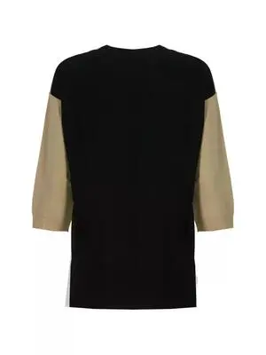 KANGRA Colour-block Three-quarter Sleeve Sweater