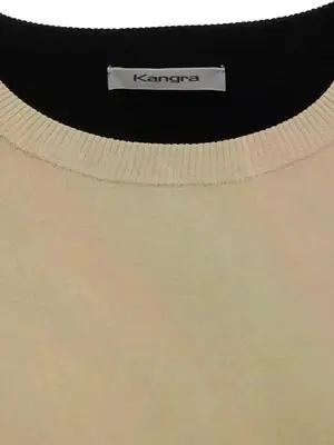 KANGRA Colour-block Three-quarter Sleeve Sweater