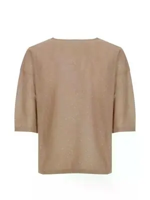 KANGRA Sequin Embellished V-neck Sweater